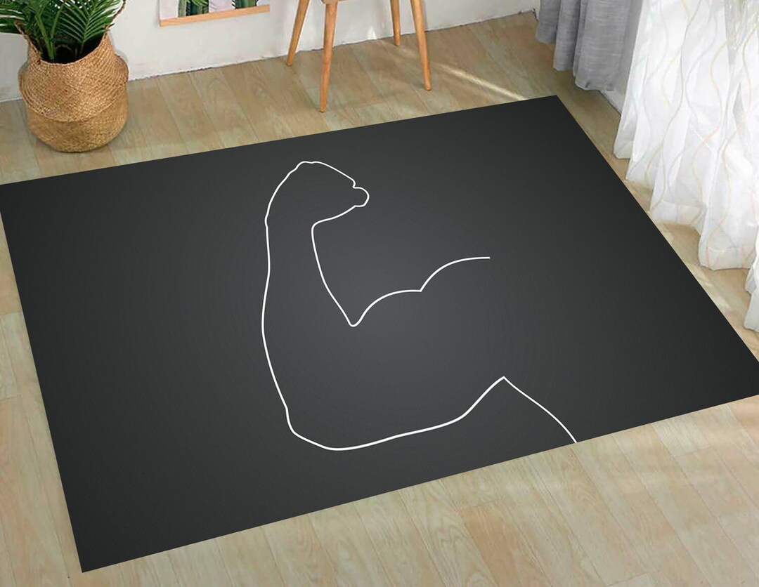 Motivational Rug,biceps,gym Pattern Rug,sports Rugs,fitness Rug ...