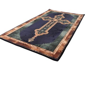 Christian Gift, Personalize Christian Rug, Christian Prayer Mat, Cross ...