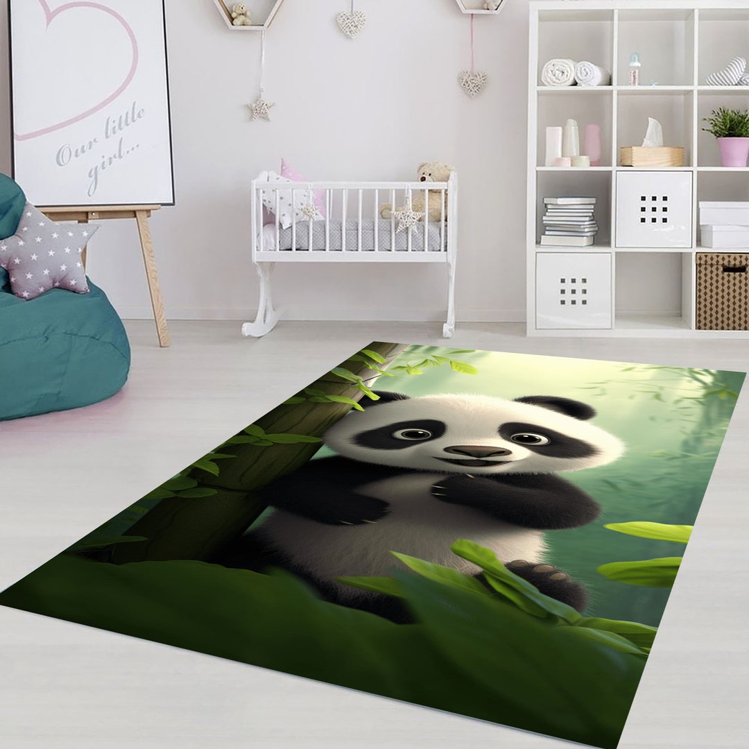 Panda Rug, Cute Panda Rug ,panda Lovers, Animal Lovers Rug, Panda Art ...