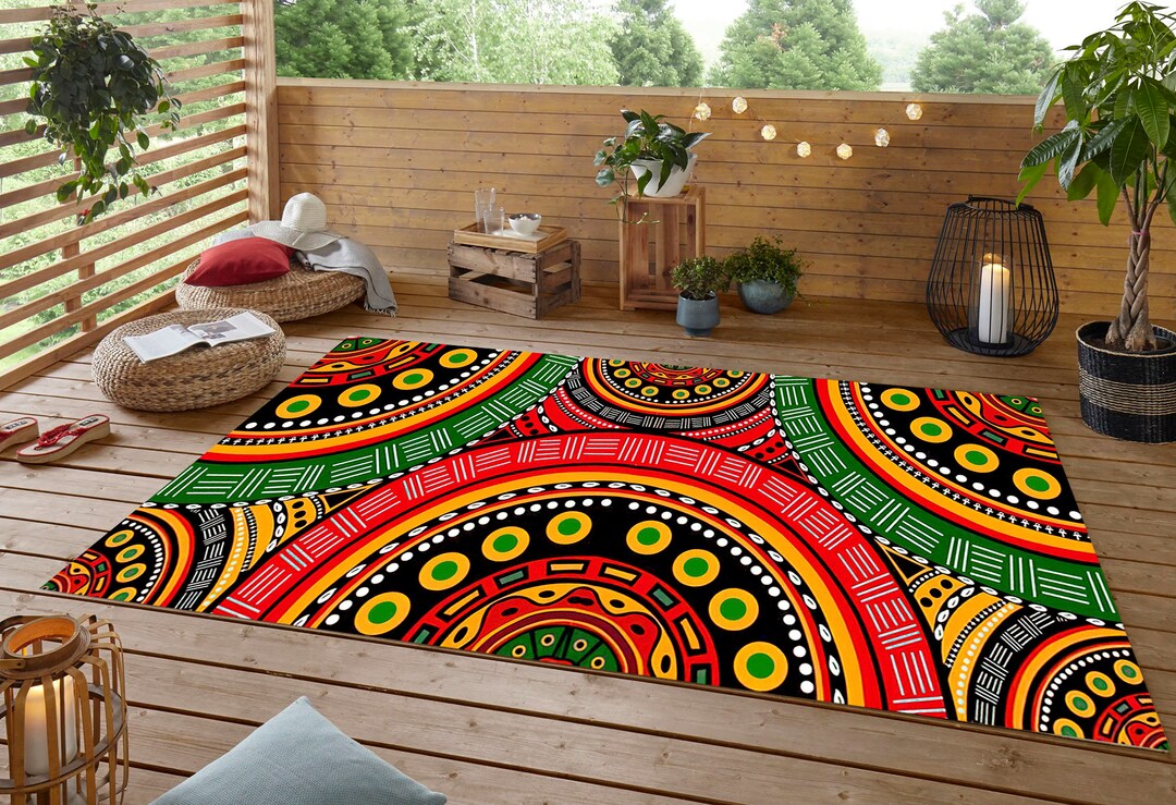 African Pattern Rug,ındoor,outdoor Rug,doormat,outdoor Decor,garden ...