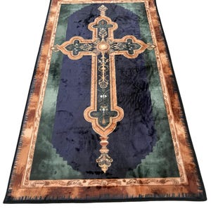 Christian Gift, Personalize Christian Rug, Christian Prayer Mat, Cross ...