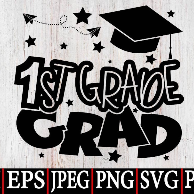Graduation Cap 1st Grade Svg - Etsy