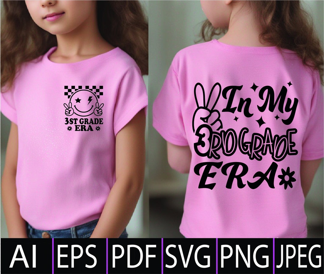 In My 3RD Grade Era SVG, School Shirt Svg Png, Funny Gift T-shirt for ...