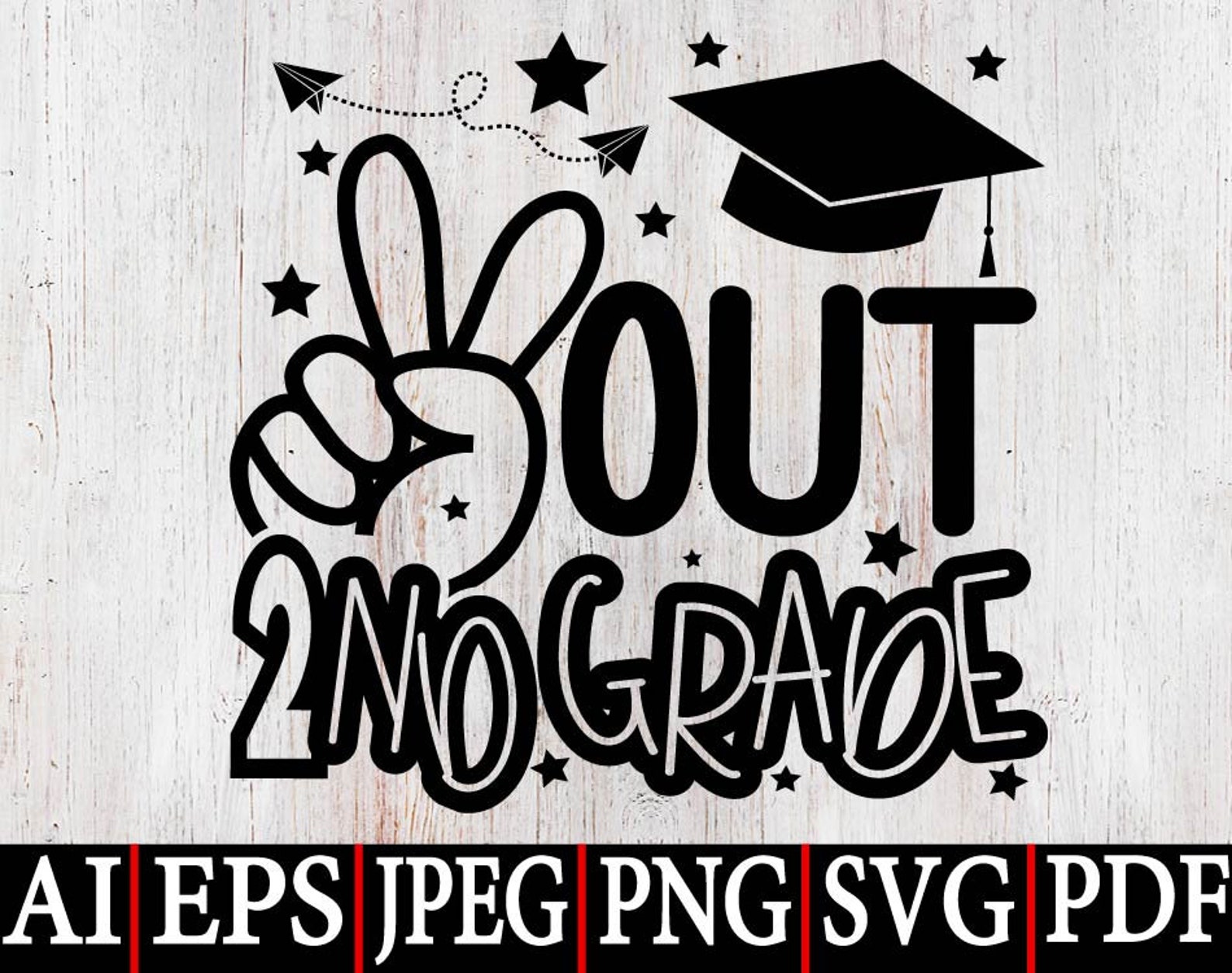 Peace Out Grade SVG PNG Graduation Bundle SVG Peace Out 1ST | Etsy