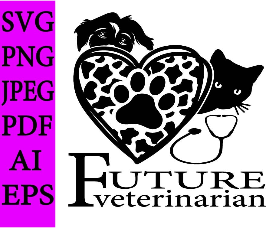 Future Veterinarian Svganimal Heartbeat Svgveterinarian SVG - Etsy