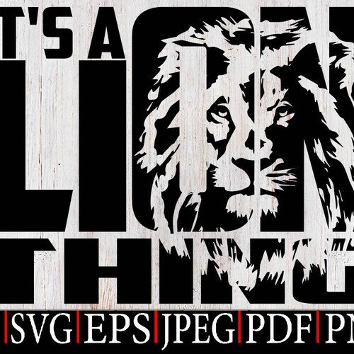 It's a Lion Thing Svglion Logo Svglion Design SVG - Etsy