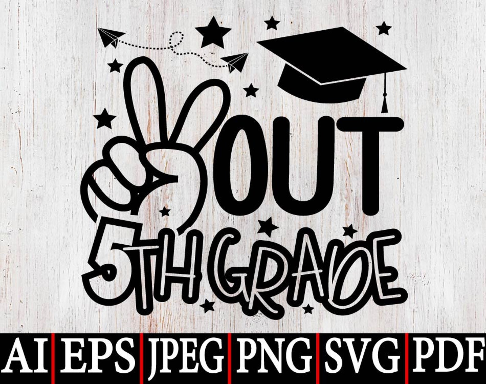 Peace Out Grade SVG PNG Graduation Bundle SVG Peace Out 1ST | Etsy