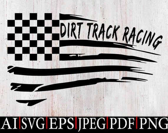 American Flag Dirt Track Racing Dirt Track Racing SVG PNG - Etsy