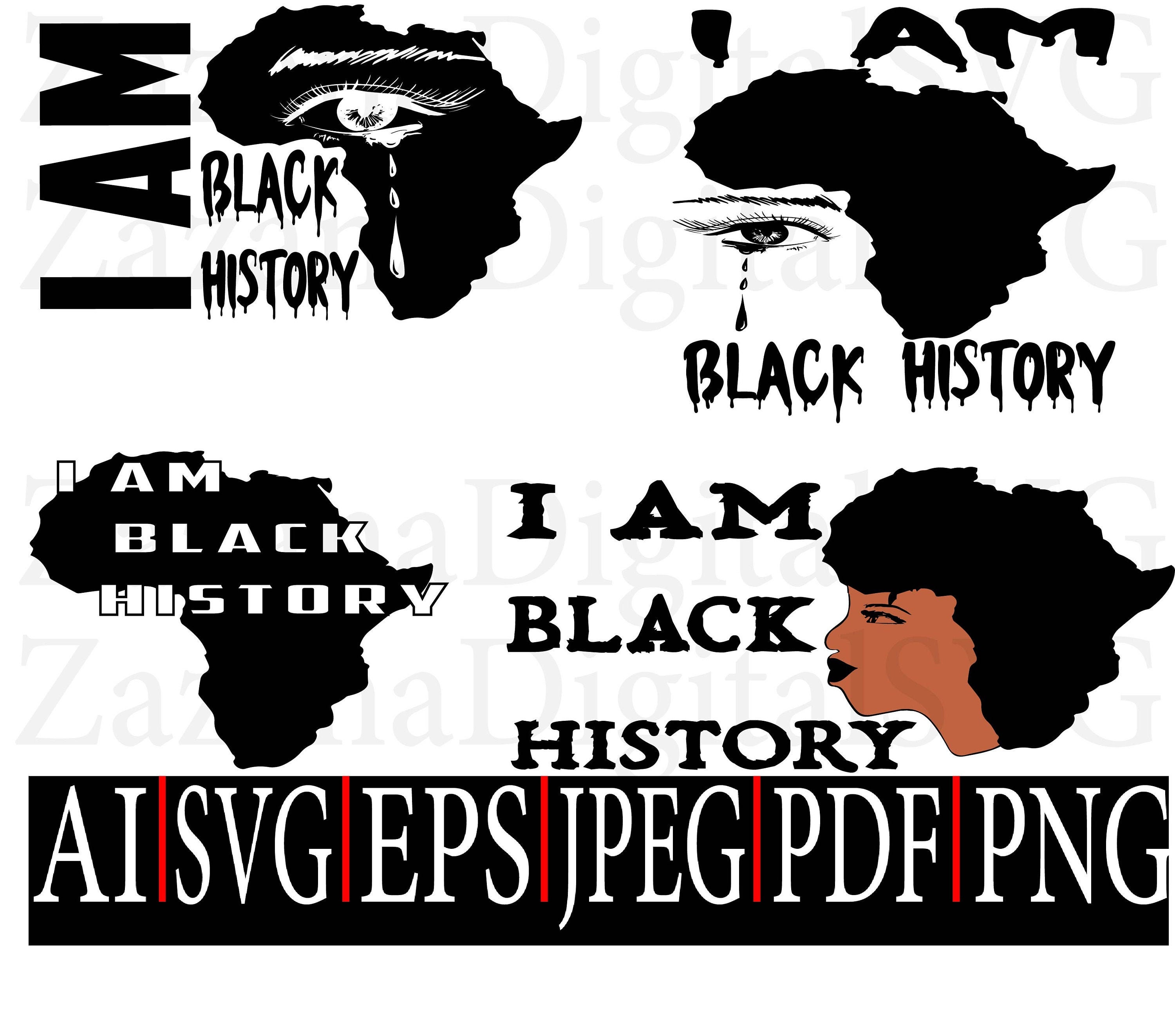 I Am Black History Svg I Am Black Woman Svg Black Pride Svg Etsy