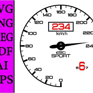Speedometer SVG, Car Speedometer SVG, Driving Svg, Racing Svg ...