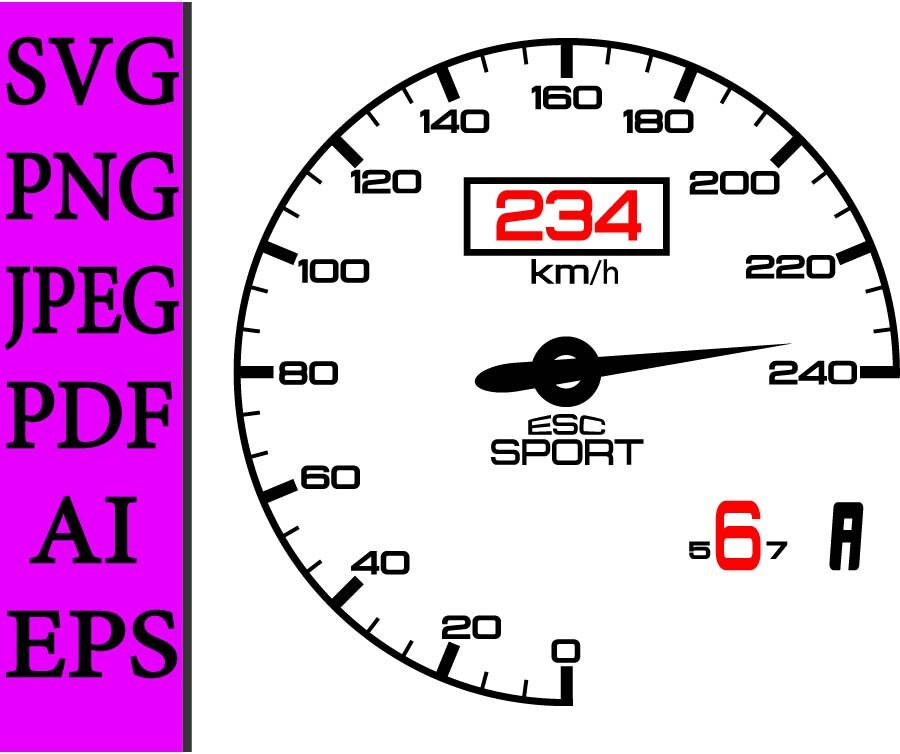 Speedometer SVG, Car Speedometer SVG, Driving Svg, Racing Svg ...