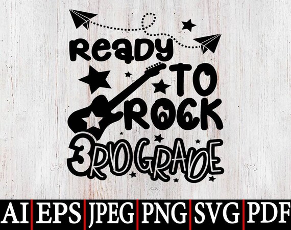 Ready to Rock 3rd Grade SVG First Day of School Third Grade - Etsy