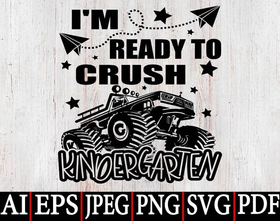 I'm Ready to Crush Kindergarten SVG First Day of School - Etsy