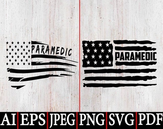 Paramedic Flag Svg Paramedic Flag USA SVG PNG American Flag - Etsy