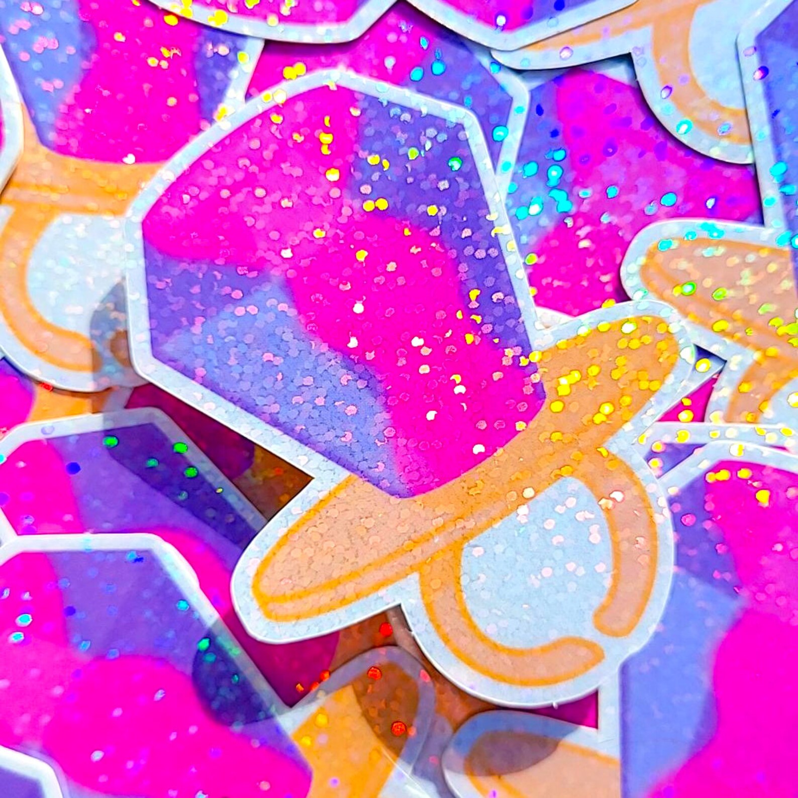 Pink Ring Pop Glitter Sticker 90s Nostalgiaaesthetic - Etsy