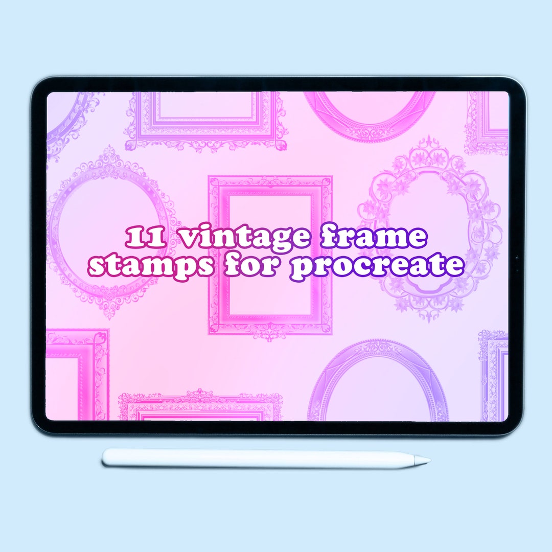 Vintage Victorian Frame Procreate Stamps, Picture and Photo Frames ...