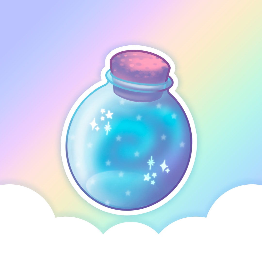 Galaxy Potion Bottle Water Resistant Vinyl Sticker Celestial Potion ...