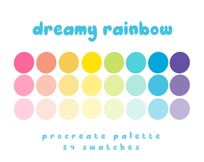 Kidcore Pastel Color Palette, Procreate Color Palette, Color Swatches ...