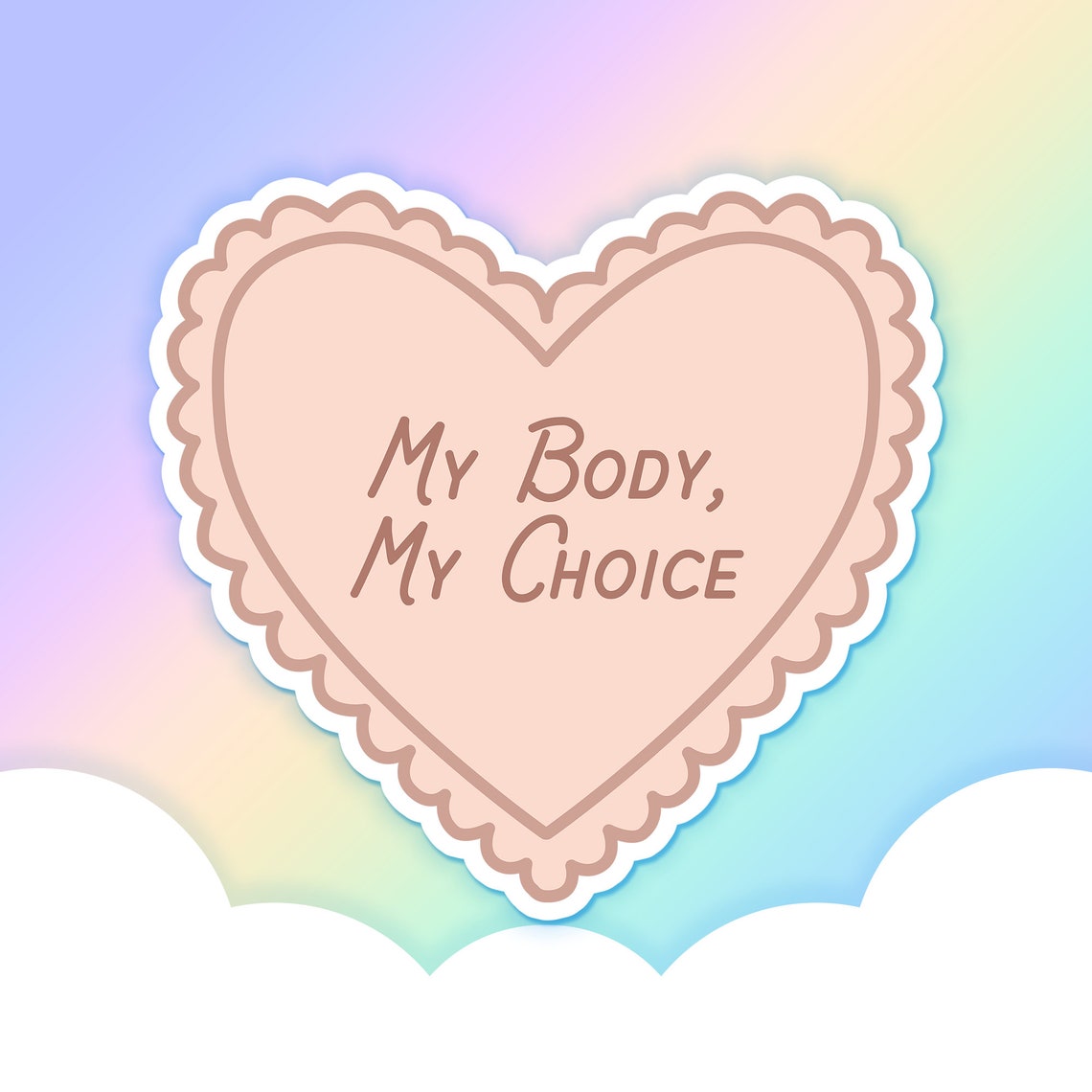 My Body My Choice Waterproof Vinyl Sticker Feminist Stickers | Etsy
