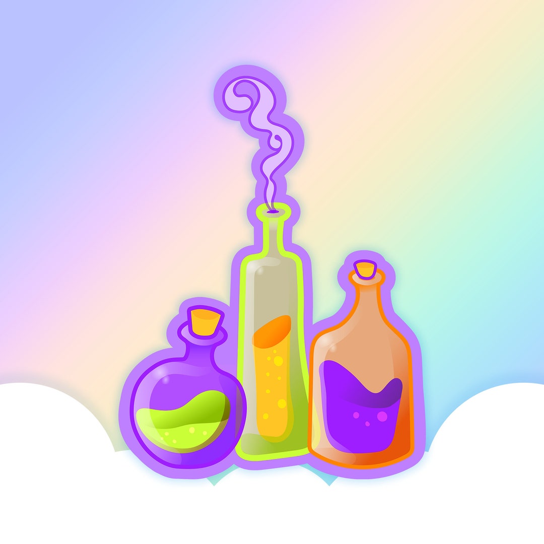 Spooky Potions Waterproof Vinyl Sticker Halloween Stickers - Etsy