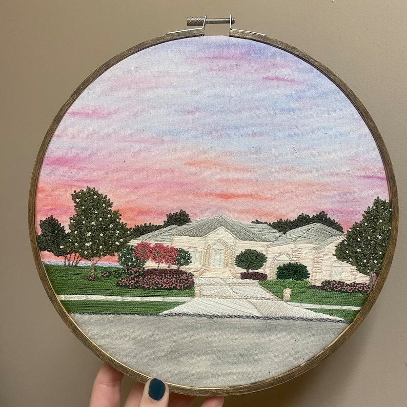 Custom Watercolor Embroidery - Etsy