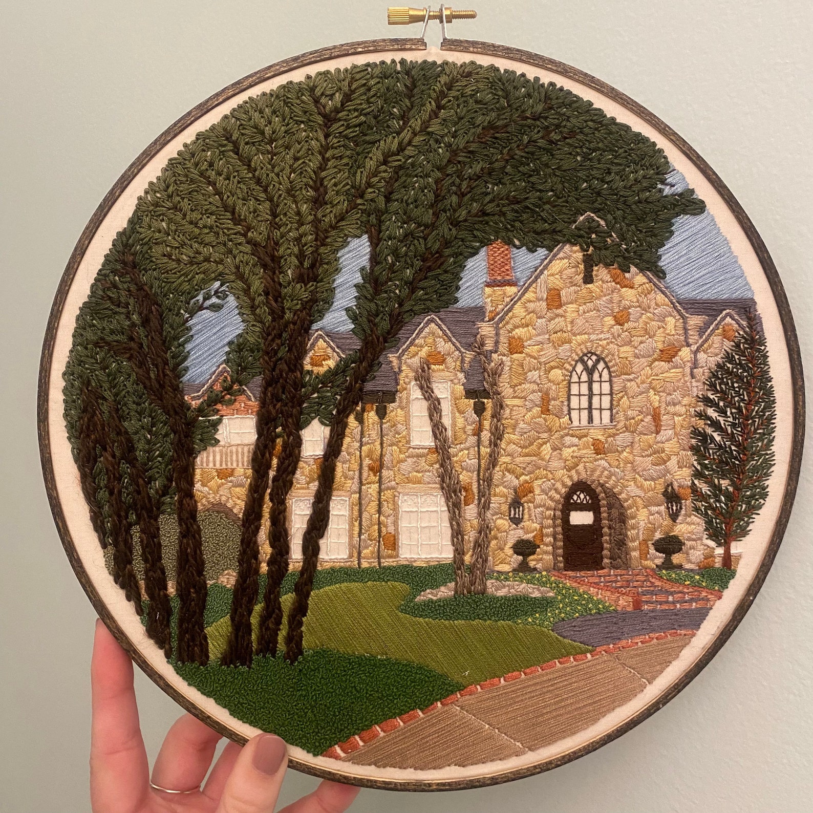 Custom House Embroidery Full Hoop - Etsy