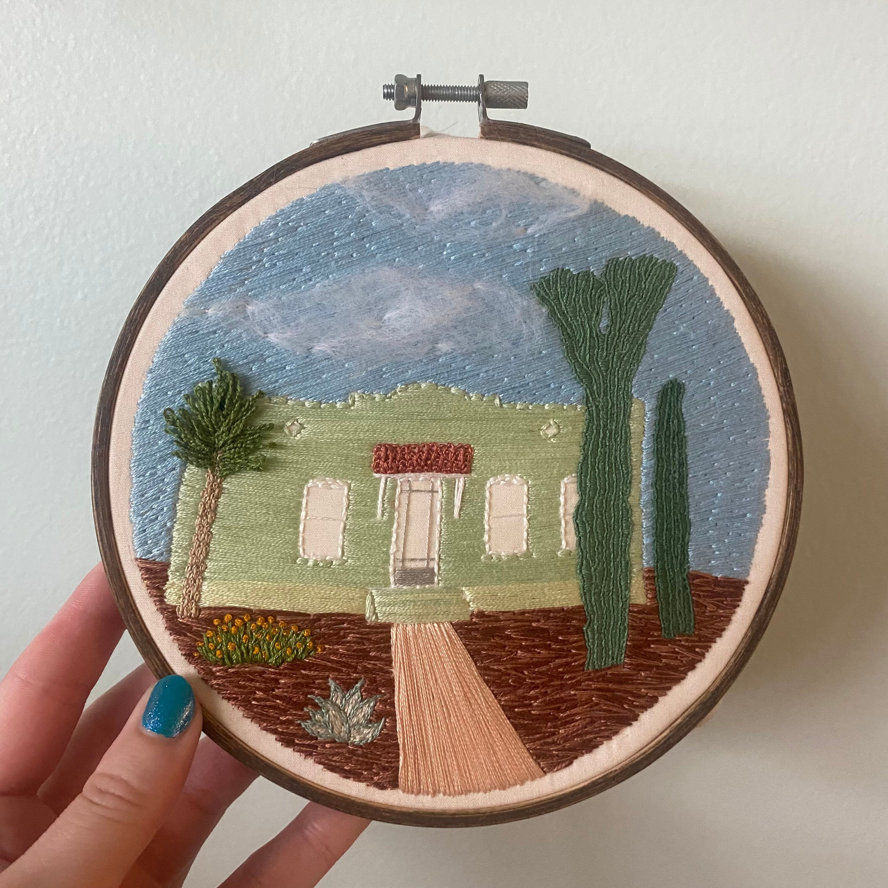 Custom House Embroidery - Full Hoop - Etsy