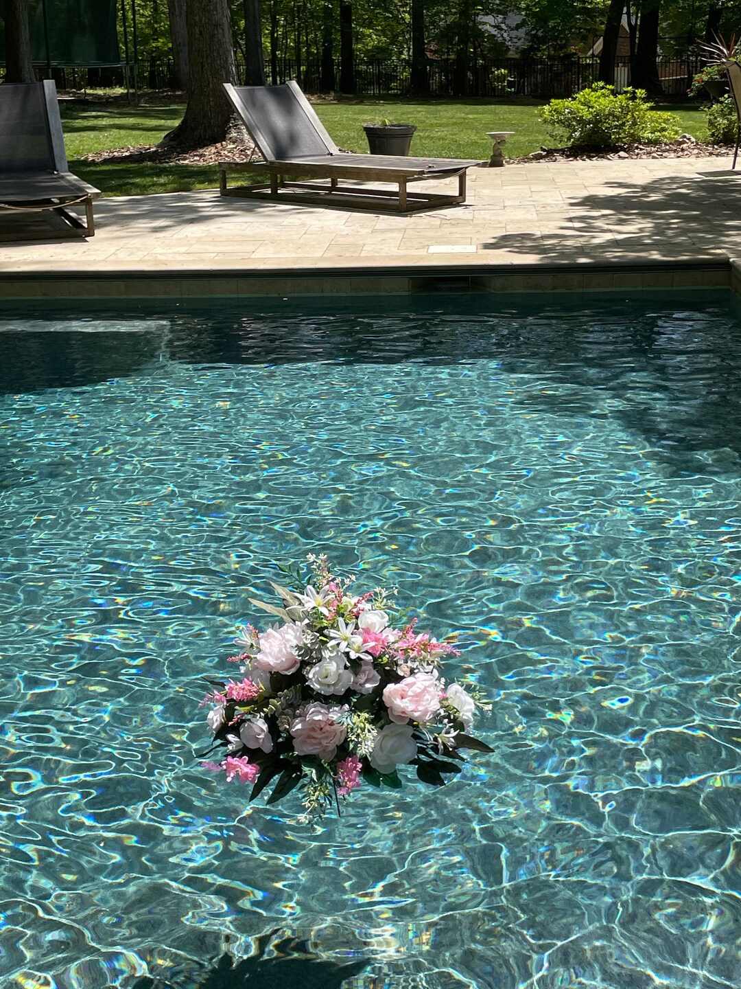 Floating Floral Pool Decor Centerpiece, Wedding Pool Party Decor ...
