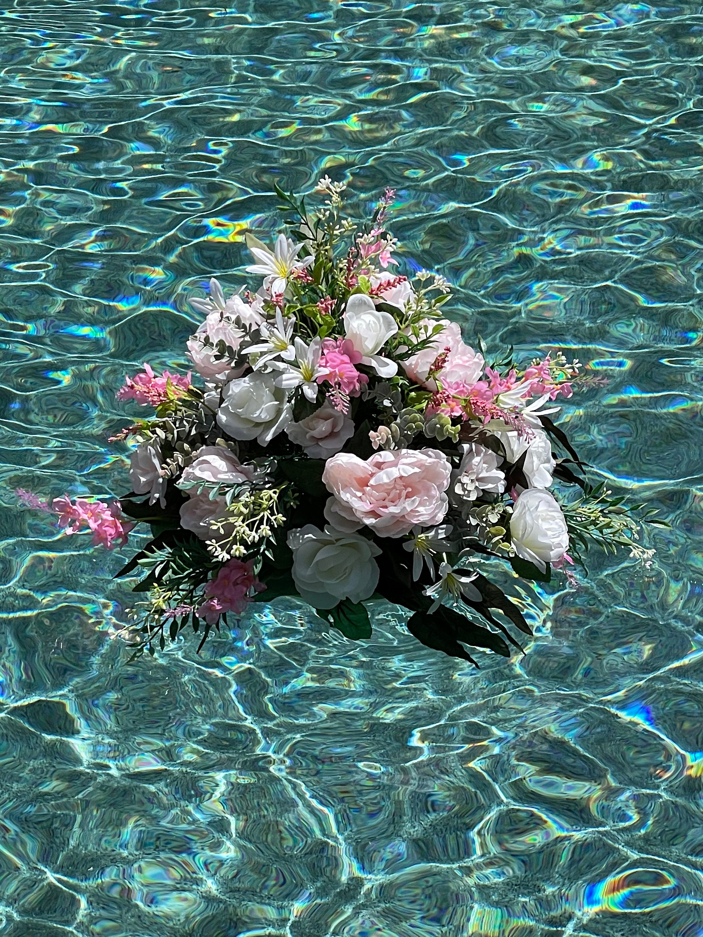 Floating Floral Pool Decor Centerpiece, Wedding Pool Party Decor ...