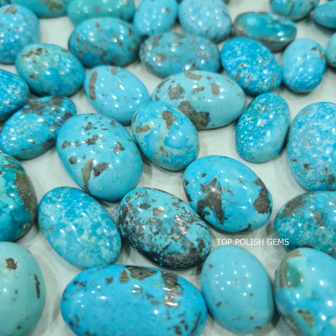 Natural Turquoise Cabochon, 24-35mm Size Cabs Oval Shape , Loose ...