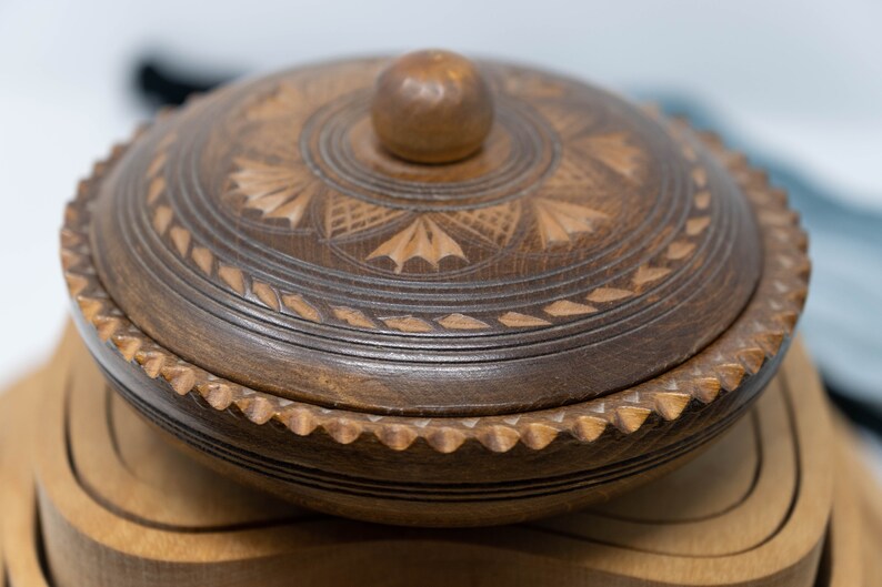 Wooden Carved Boxes by Walter Stahli of Switzerland - Etsy