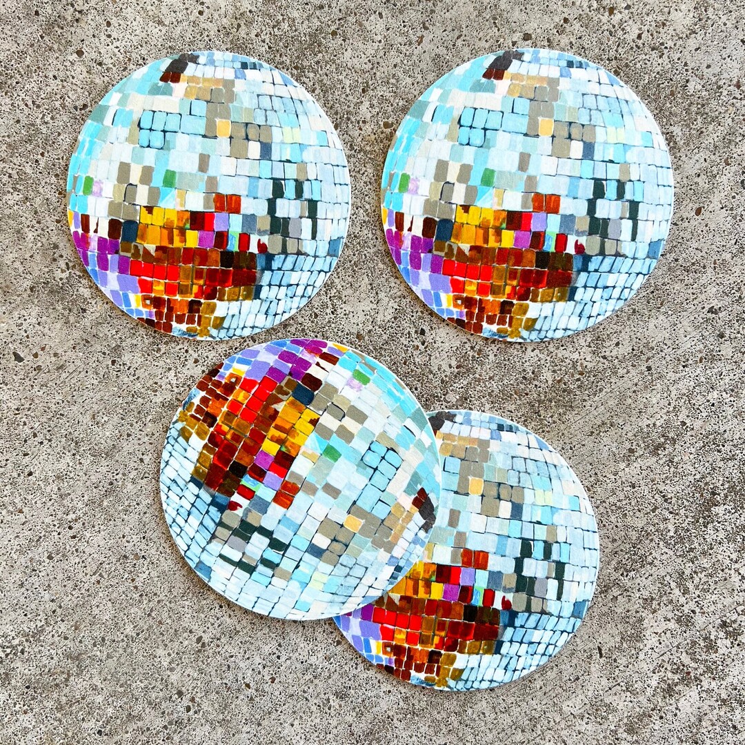 Disco Ball Coasters - Etsy