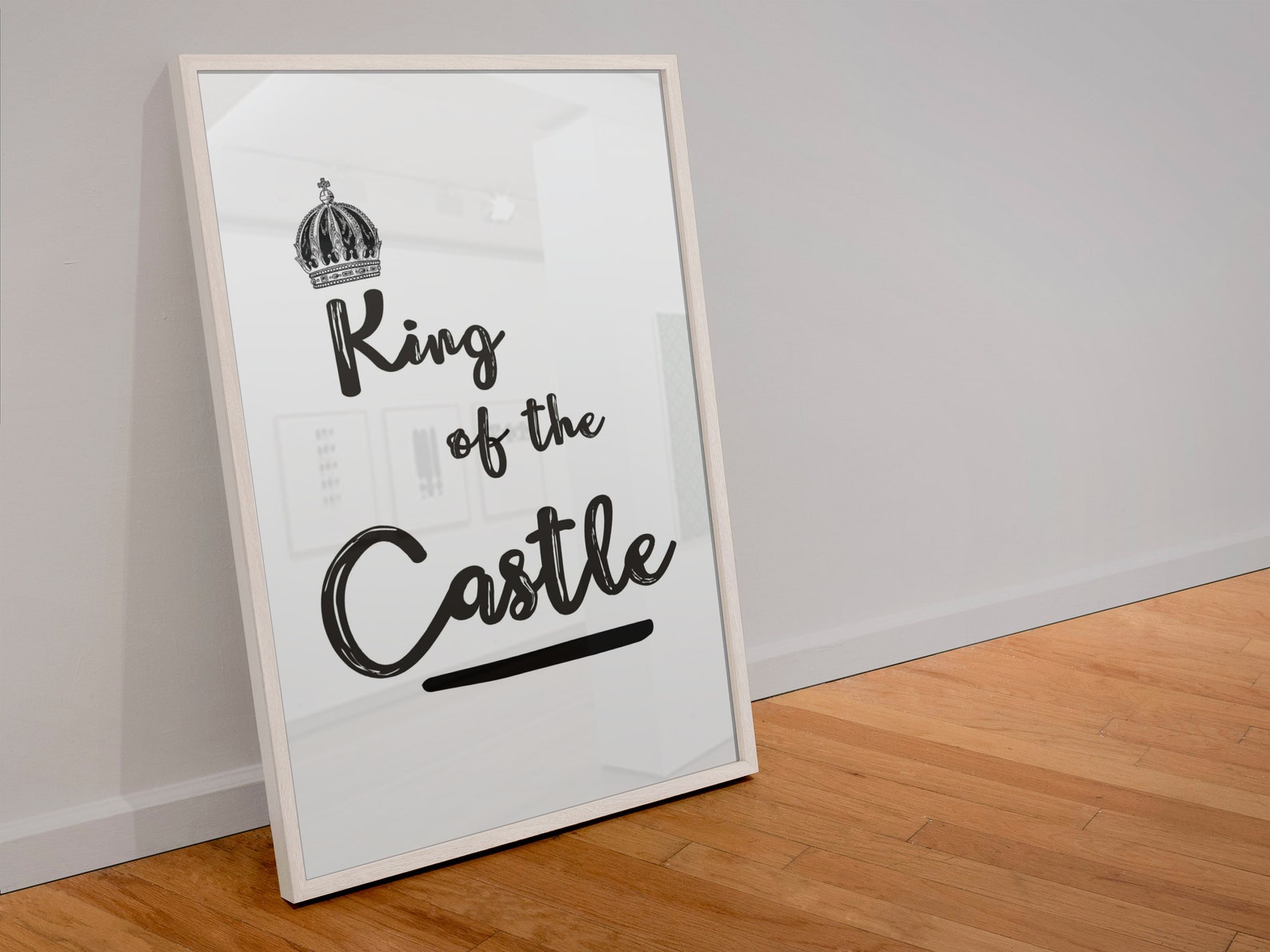 King of the Castle Print Inspirational Quote Wall Art Print - Etsy UK