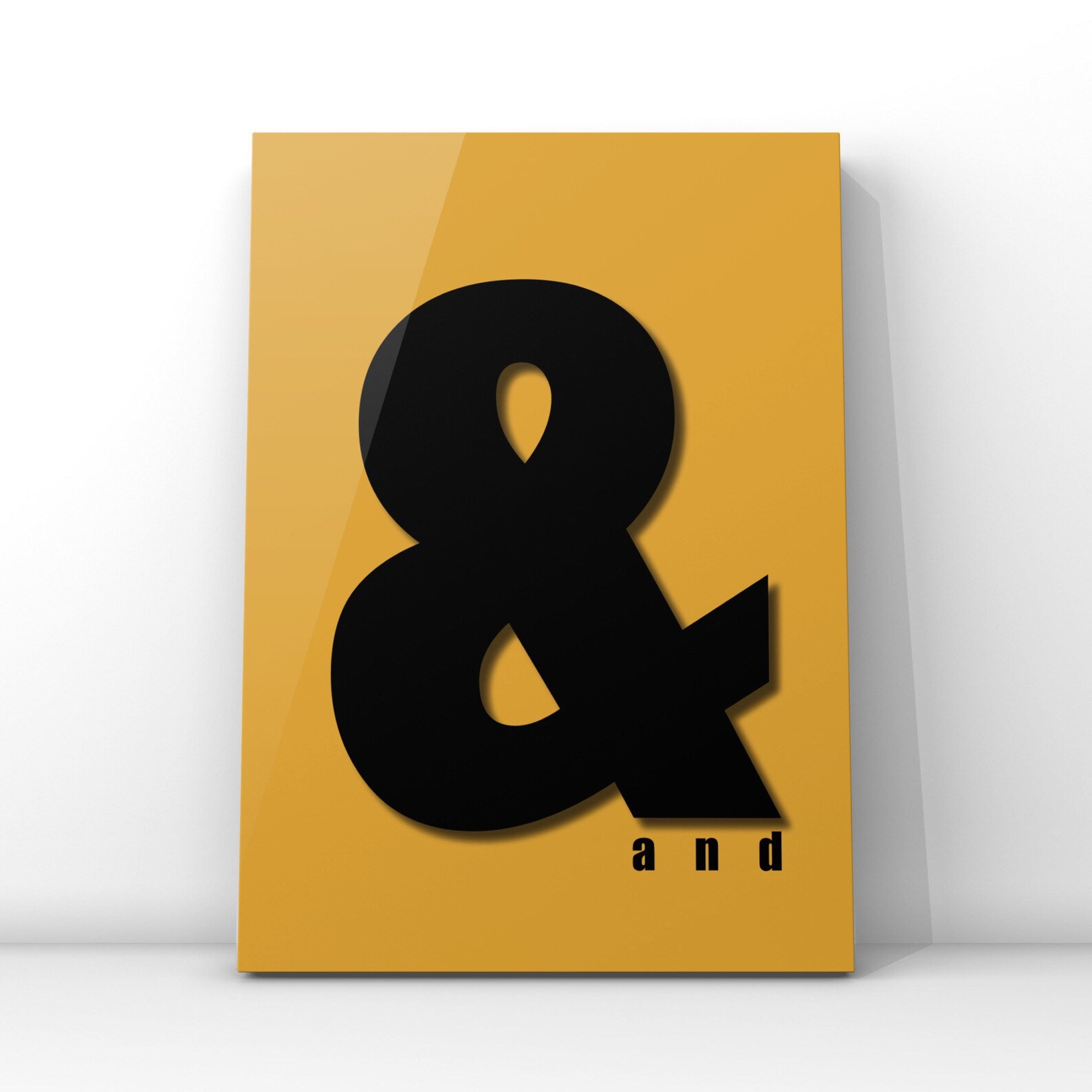 Yellow Ampersand Sign Print, and Sign Wall Art Print, Home Office Decor ...