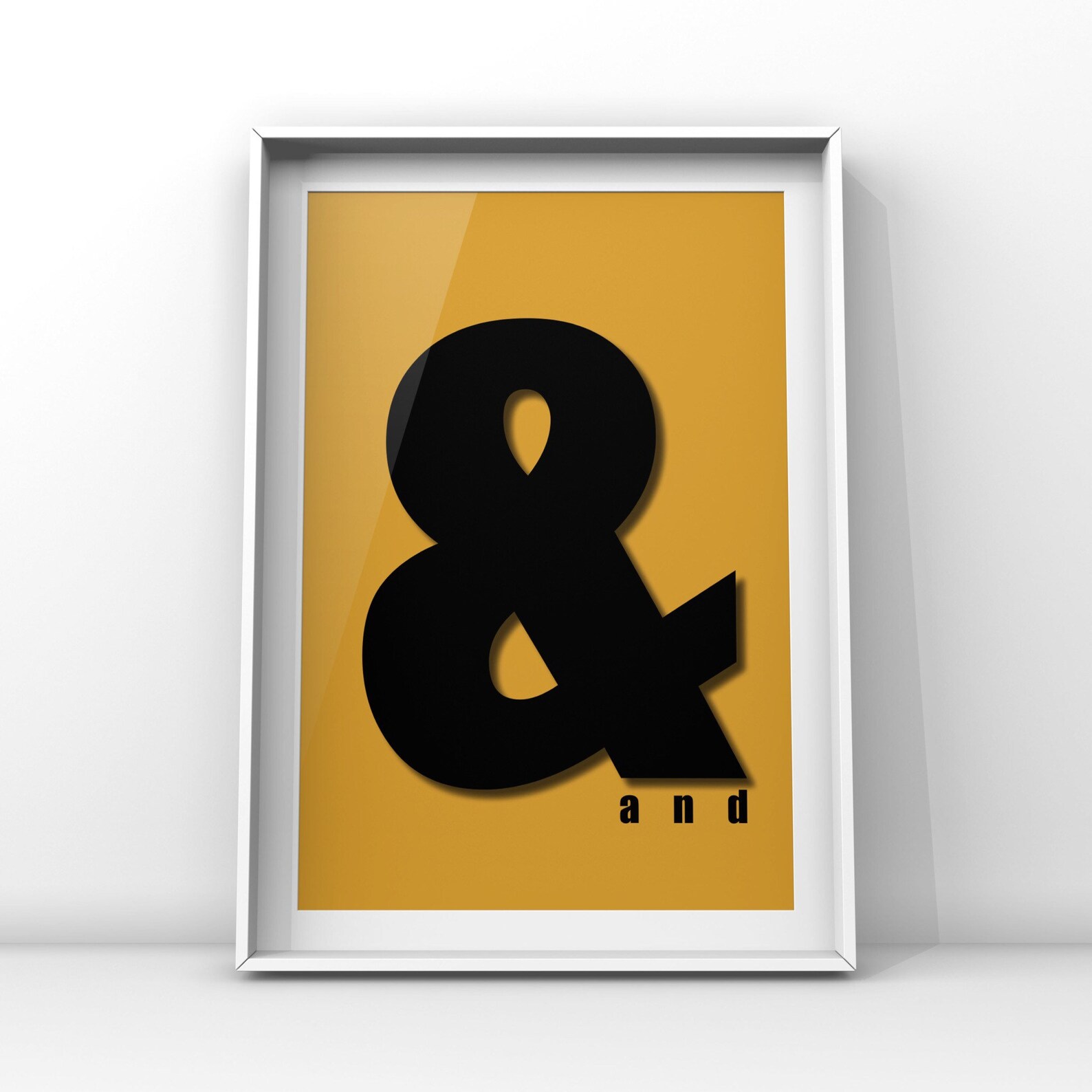 Yellow Ampersand Sign Print And Sign Wall Art Print Home | Etsy