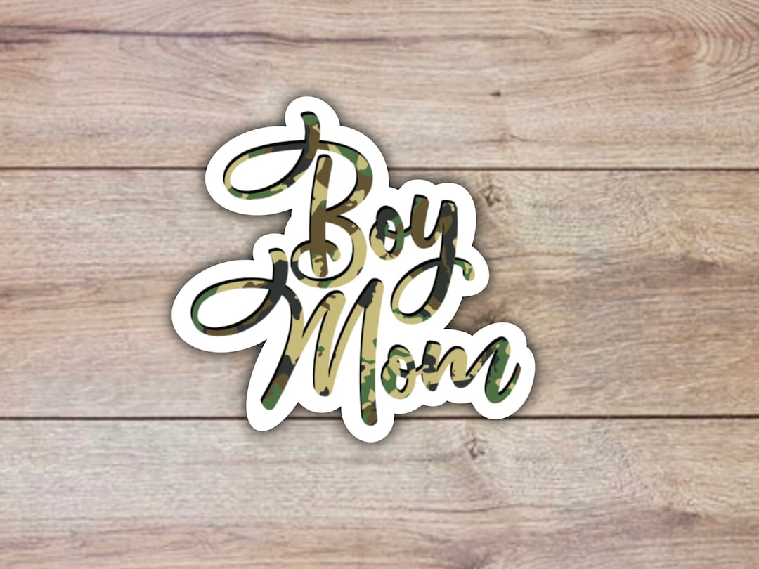 Boy Mom Sticker, Camouflage Sticker, Mom Stickers for Water Bottle ...