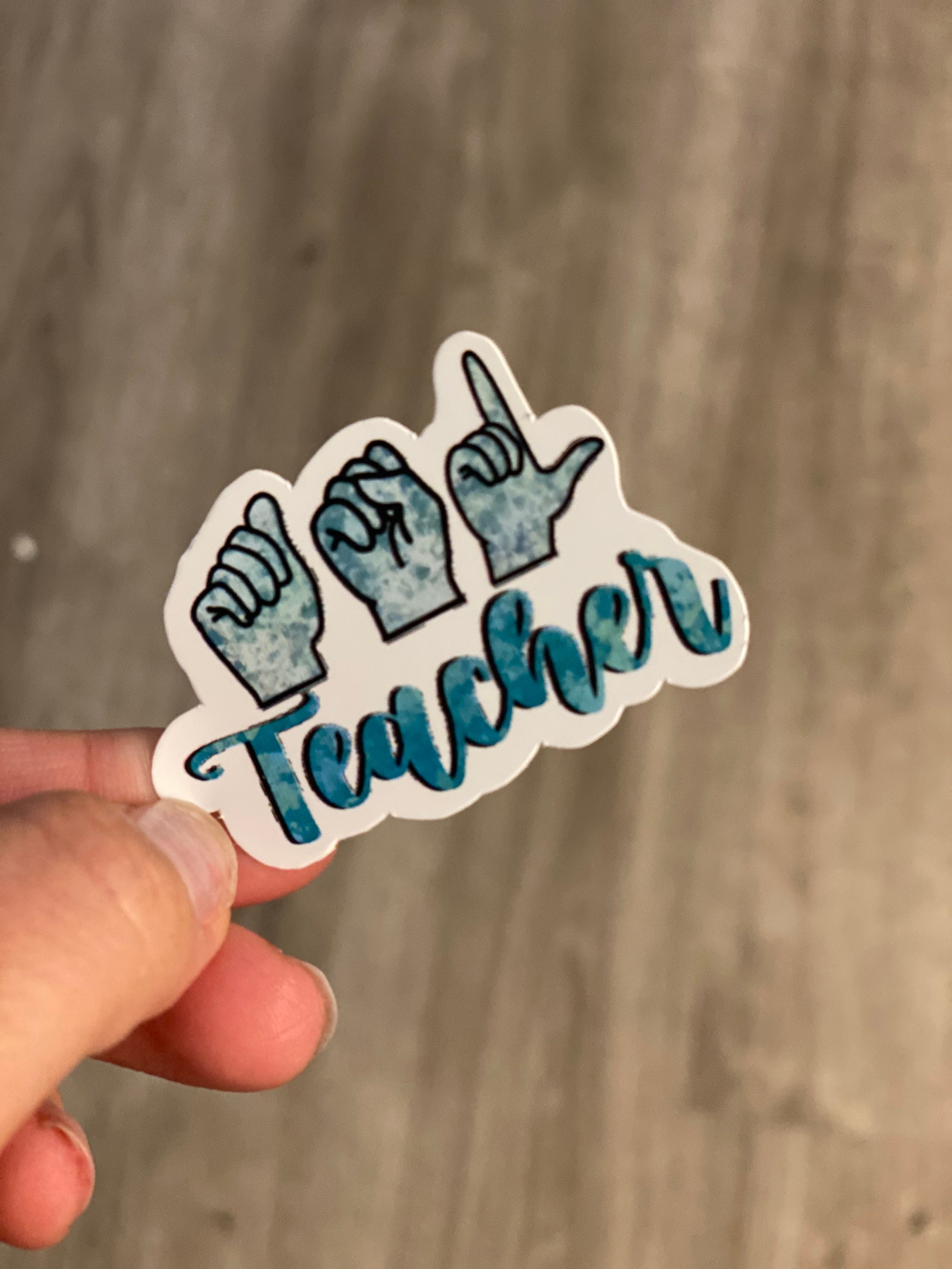 ASL sticker ASL teacher gift vinyl stickers for laptop hand | Etsy