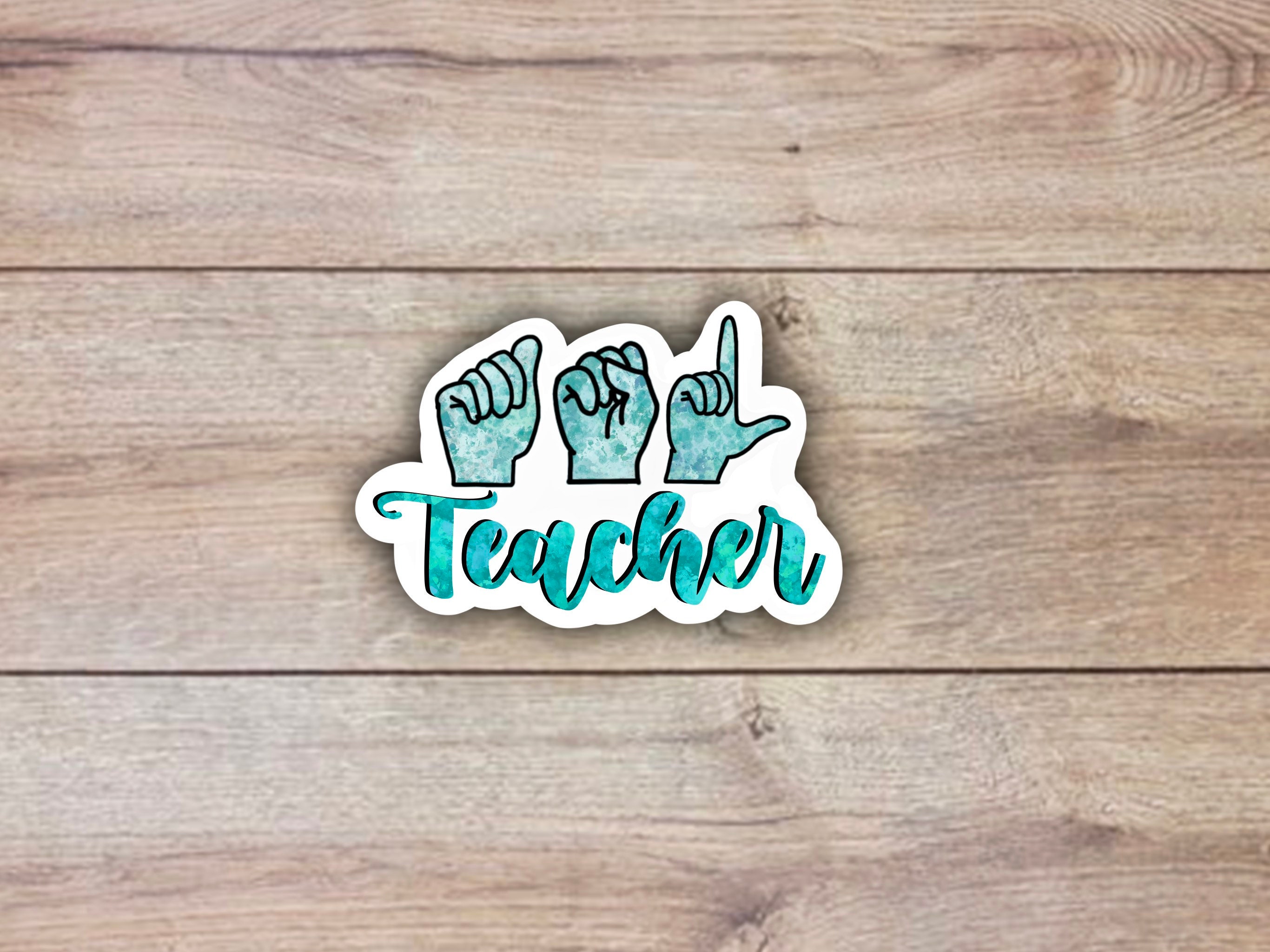ASL sticker ASL teacher gift vinyl stickers for laptop hand | Etsy