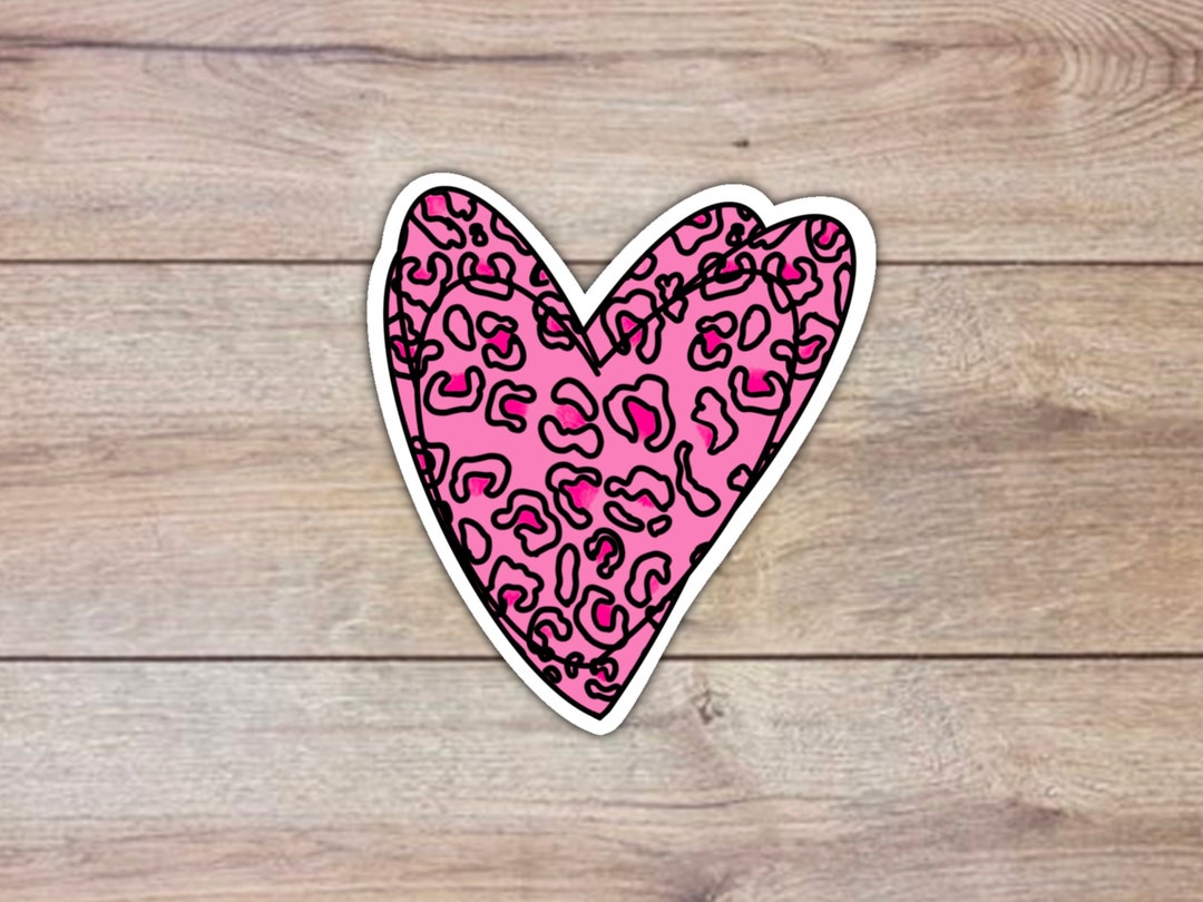 Cheetah Print Stickers, Heart Stickers, Leopard Gifts for Friend ...
