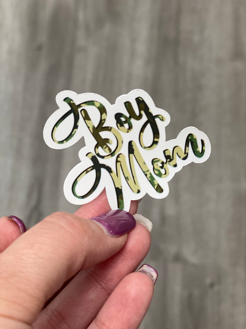 Boy Mom Sticker, Camouflage Sticker, Mom Stickers for Water Bottle ...