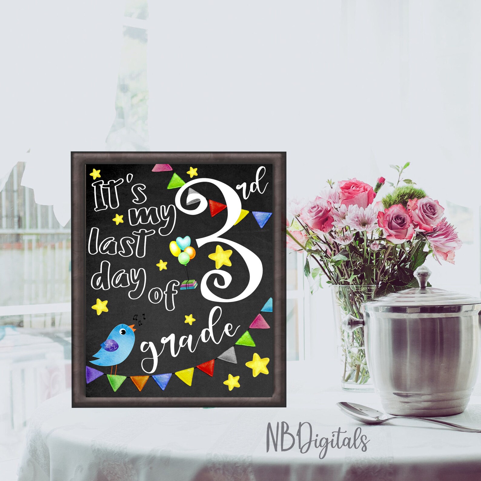 Last Day of Third Grade Sign, Instant Download, Last Day of School ...