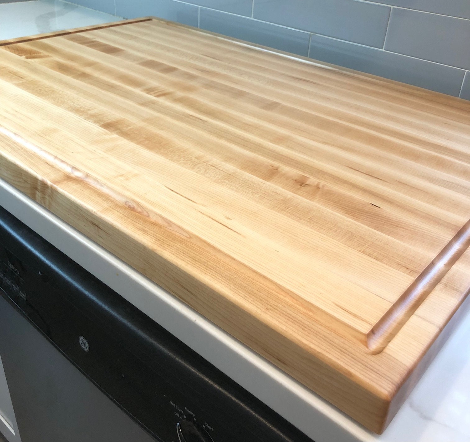 Natural Solid Maple Butcher Block Cutting Board Hardwood Plain Maple ...