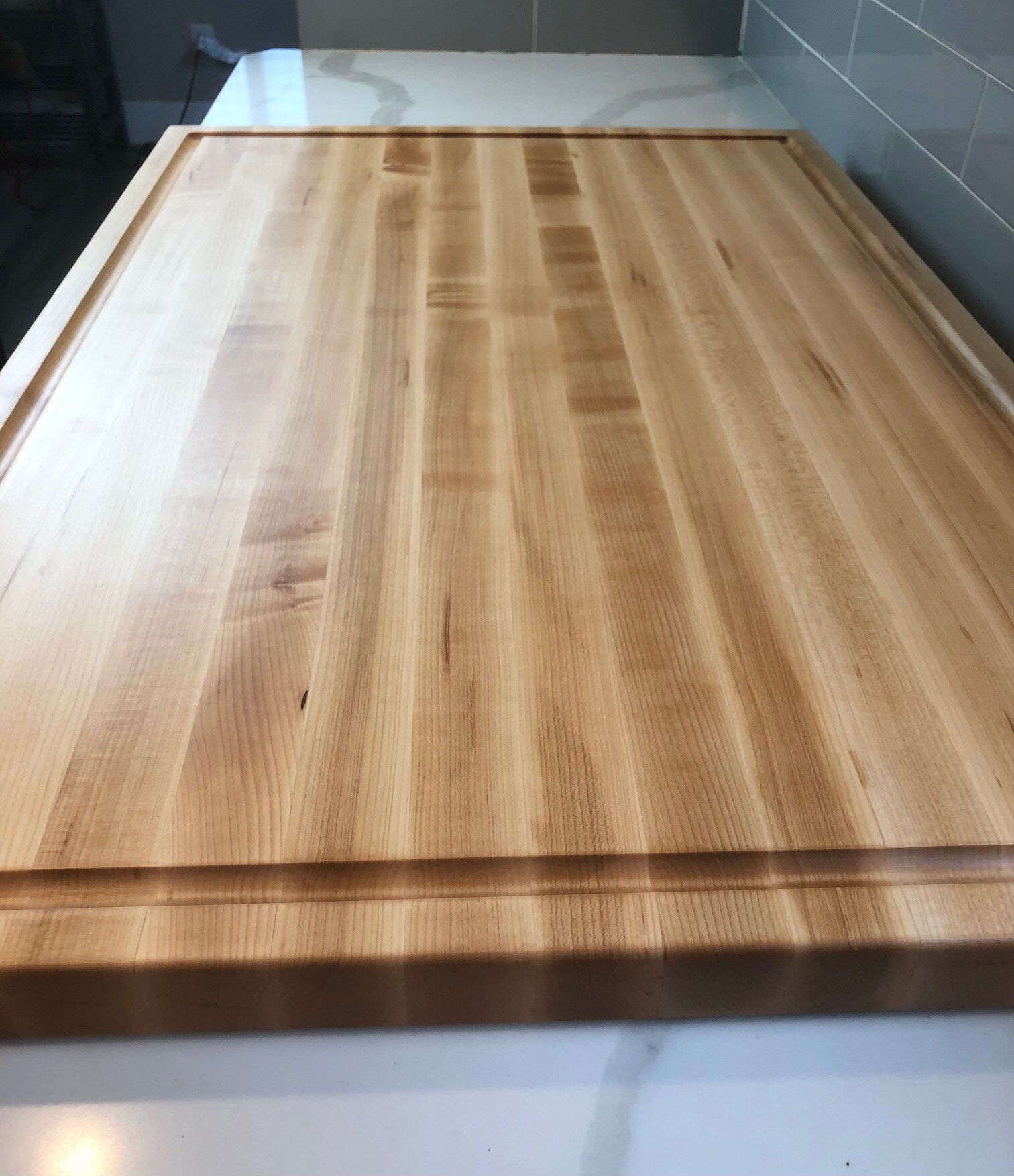 Natural Solid Maple Butcher Block Cutting Board Hardwood Plain Maple ...