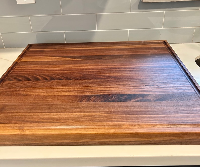 Natural Solid Walnut Butcher Block Cutting Board Hardwood Plain Walnut ...