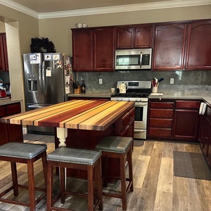 Custom Butcher Block Kitchen Island Exotic Hardwoods, Home and Kitchen ...