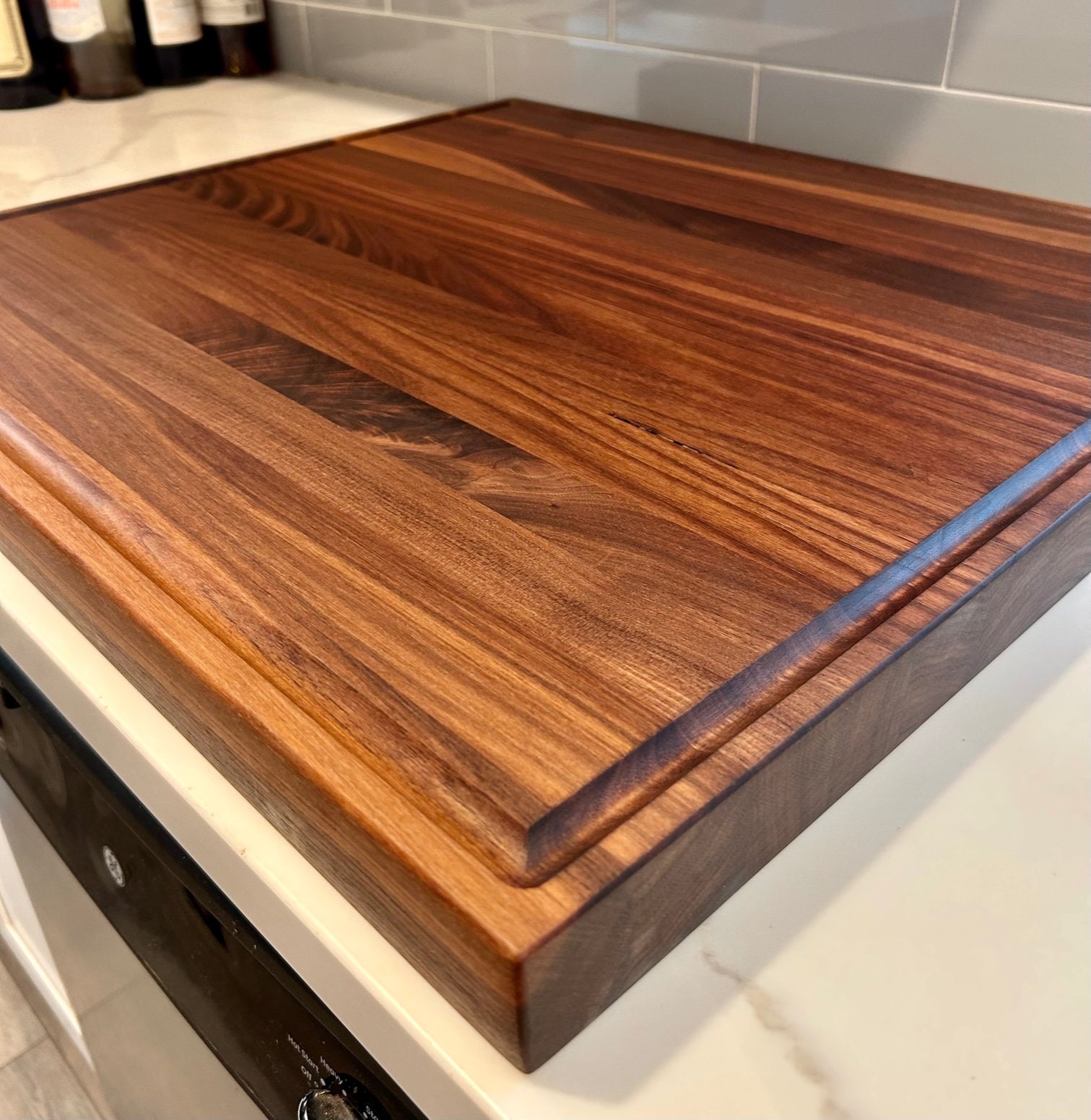 Natural Solid Walnut Butcher Block Cutting Board Hardwood Plain Walnut ...