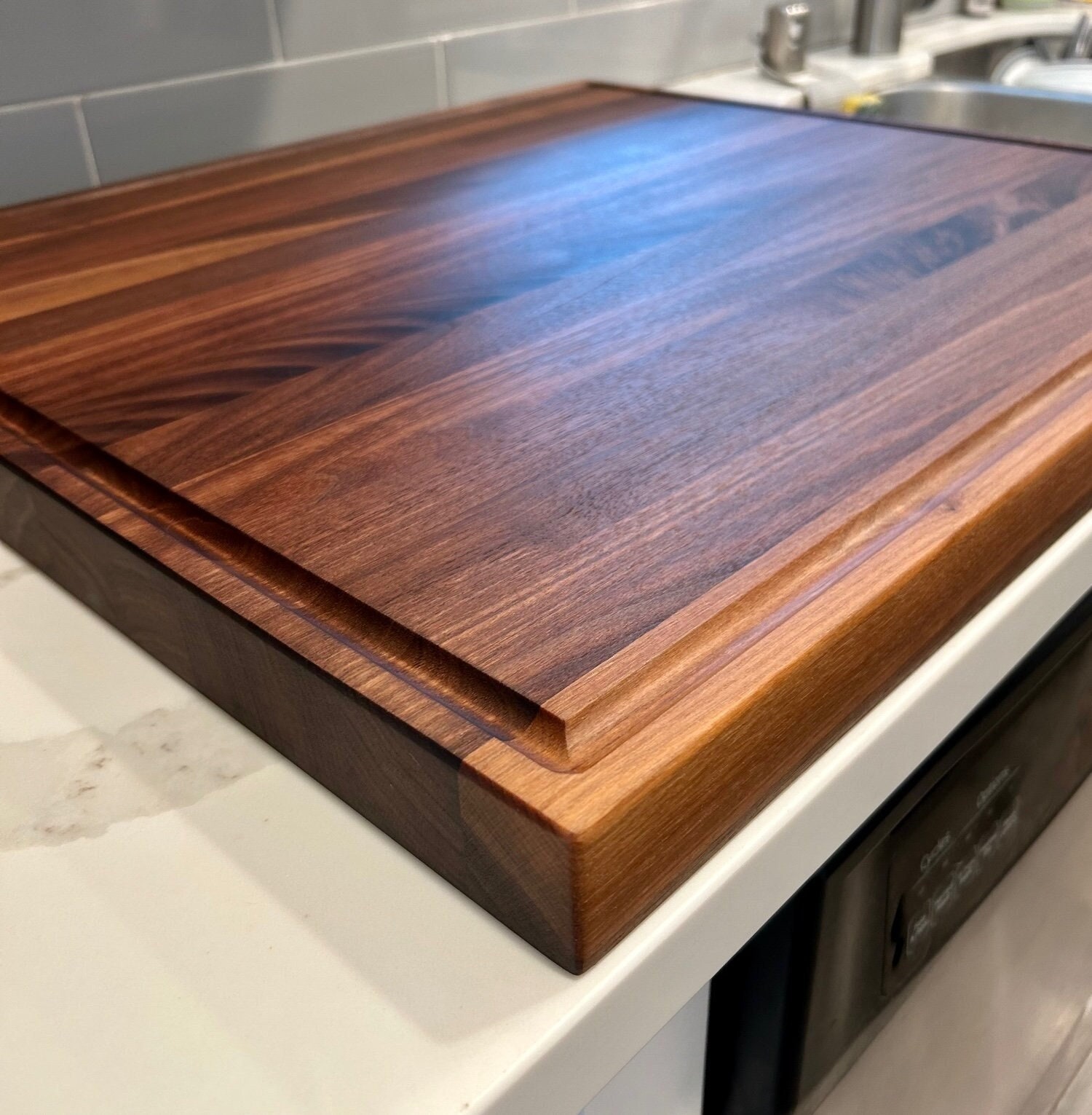 Natural Solid Walnut Butcher Block Cutting Board Hardwood Plain Walnut ...