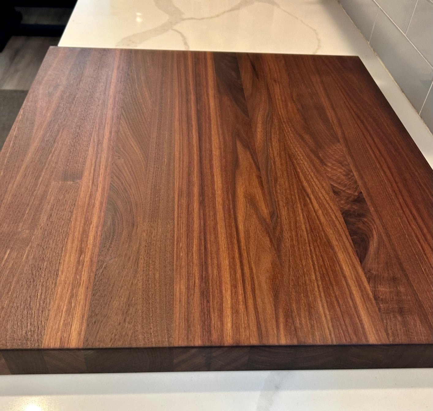 Natural Solid Walnut Butcher Block Cutting Board Hardwood Plain Walnut ...