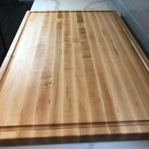 Natural Solid Maple Butcher Block Cutting Board Hardwood Plain Maple ...