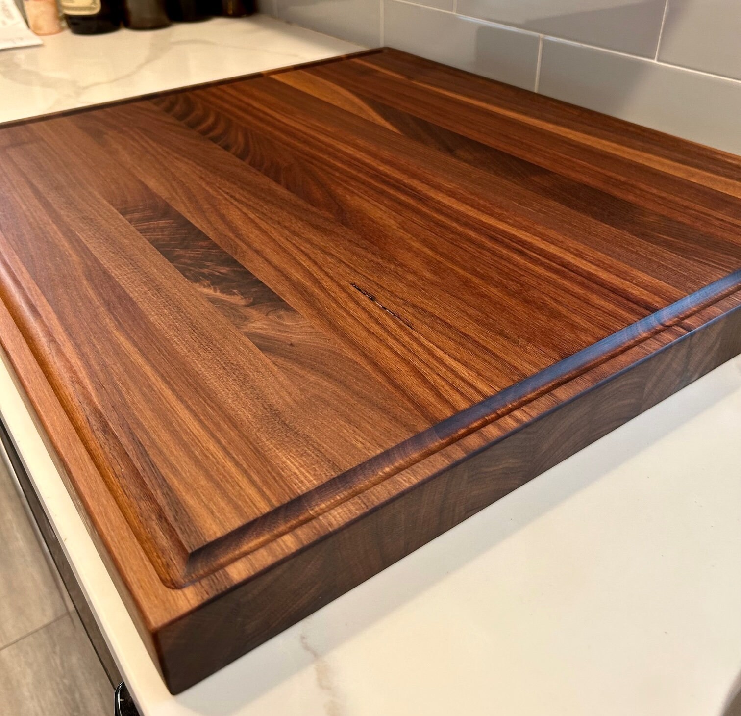 Natural Solid Walnut Butcher Block Cutting Board Hardwood Plain Walnut ...